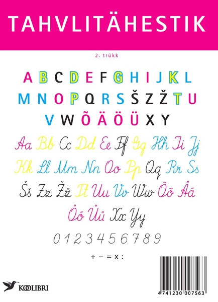 Tahvlitähestik | Raamatud | Kirjastus Koolibri